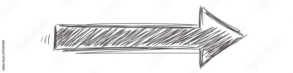 Pfeil Stift Skizze Zeichnung Stock Vector | Adobe Stock
