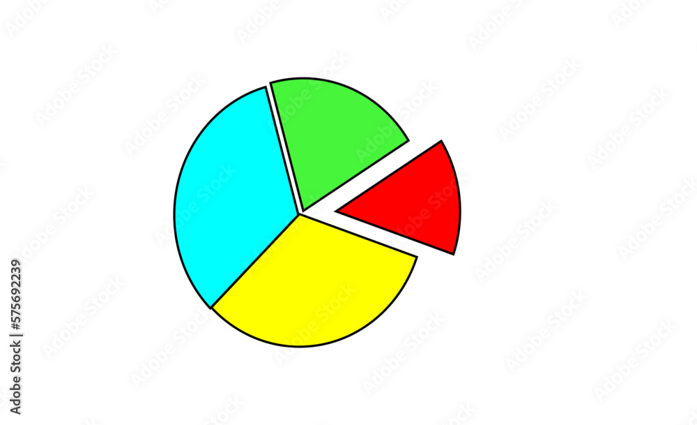 Yellow Pie Chart Slices