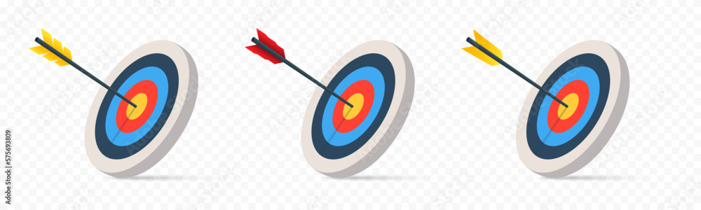 Archery targets isolated on transparent background. Archery target icon ...
