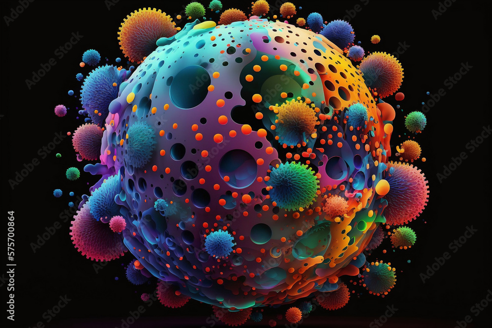 Illustration of the structure of a coronavirus, COVID-19 Virus under ...