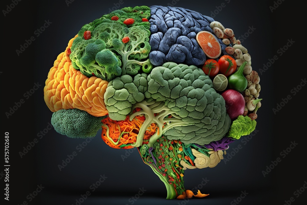 The human brain is made from vegetables, concept of Cognitive Science ...