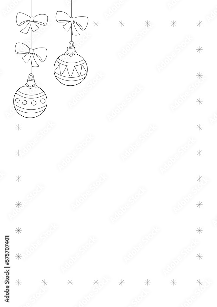 christmas paper coloring sheet. you can print it on A4 paper Stock ...