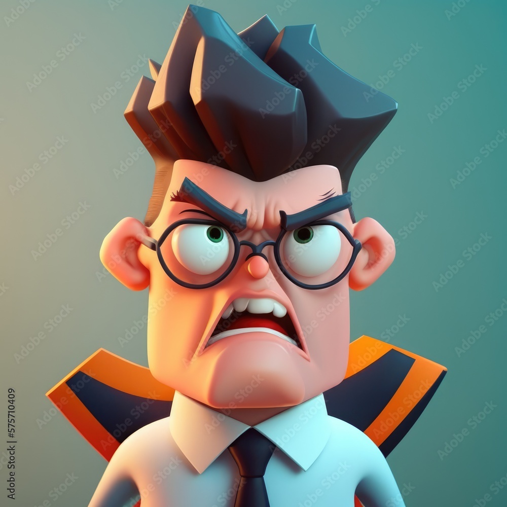 The zealous student, with a passionate and energetic expression, eager ...