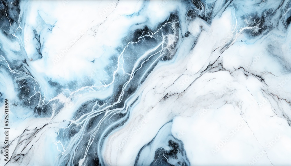 Abstract blue marble texture with silver splashes, blue luxury ...