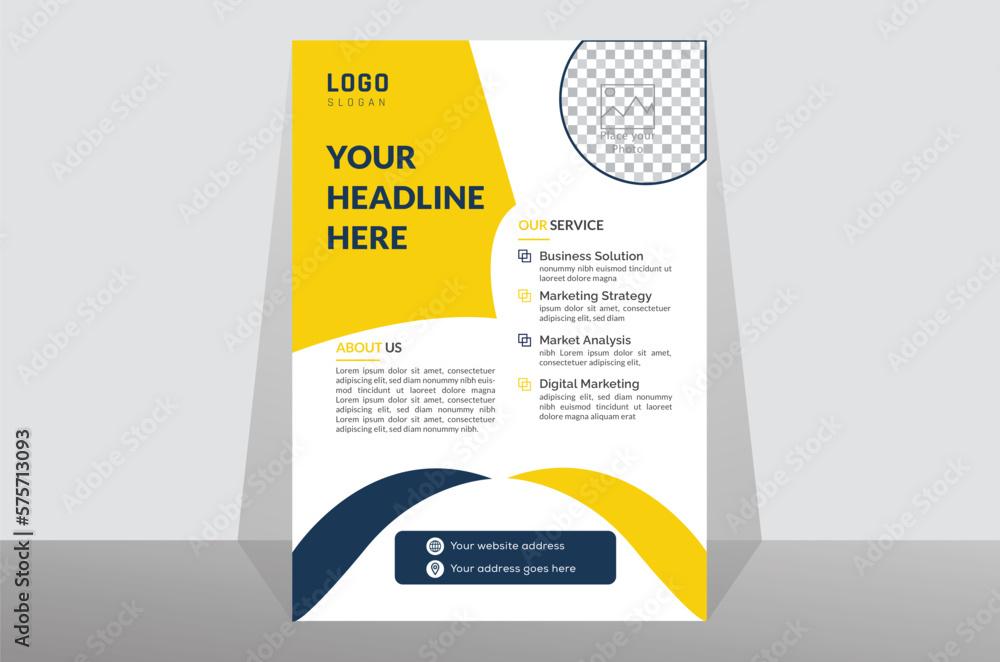 Modern A4 corporate creative clean business flyer design template ...