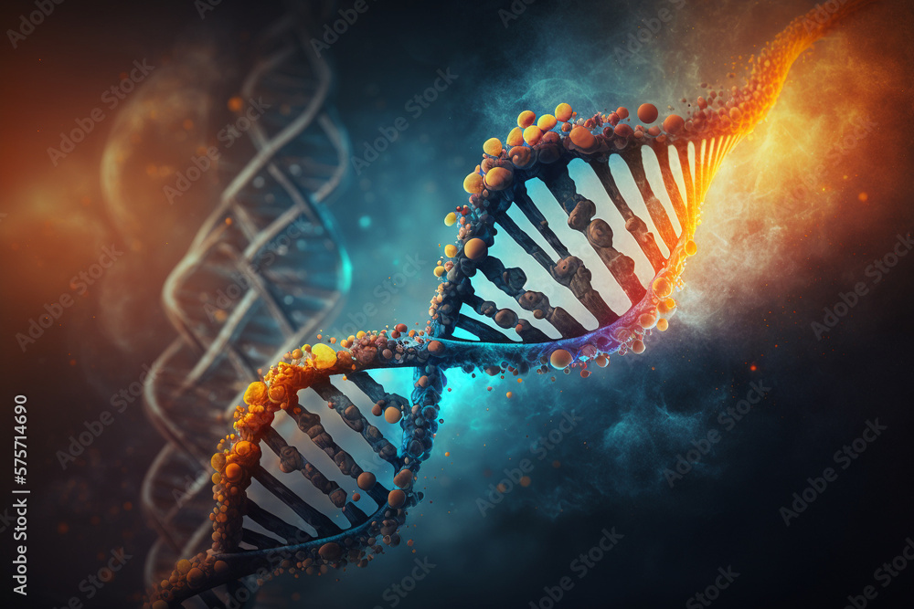 The DNA Journey. An illustration representing the evolution of human ...