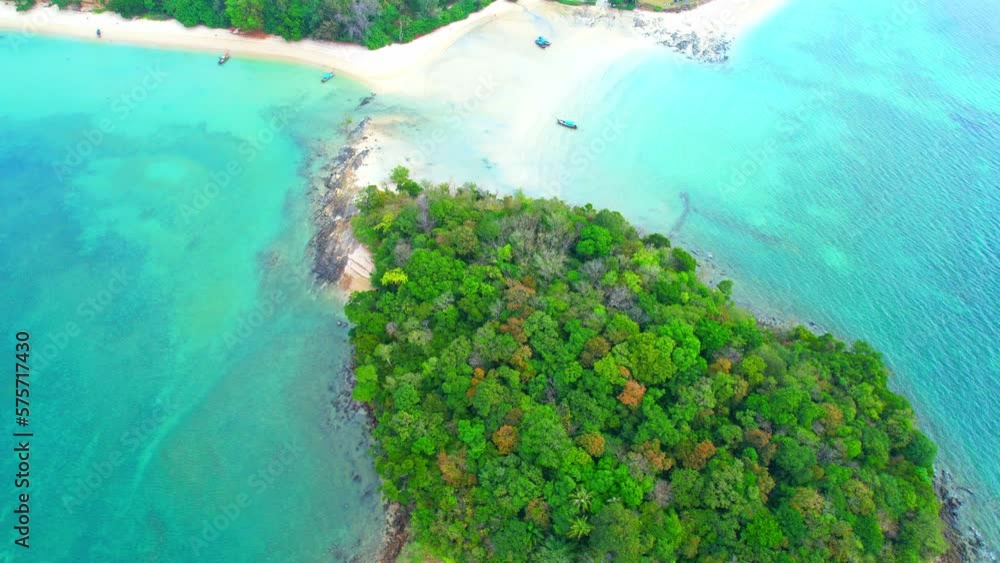 Experience the breathtaking beauty of a tropical paradise, Fly over a ...