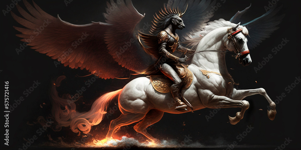Bellerophon's Ride on Pegasus: A Mythical Journey through the Skies ...