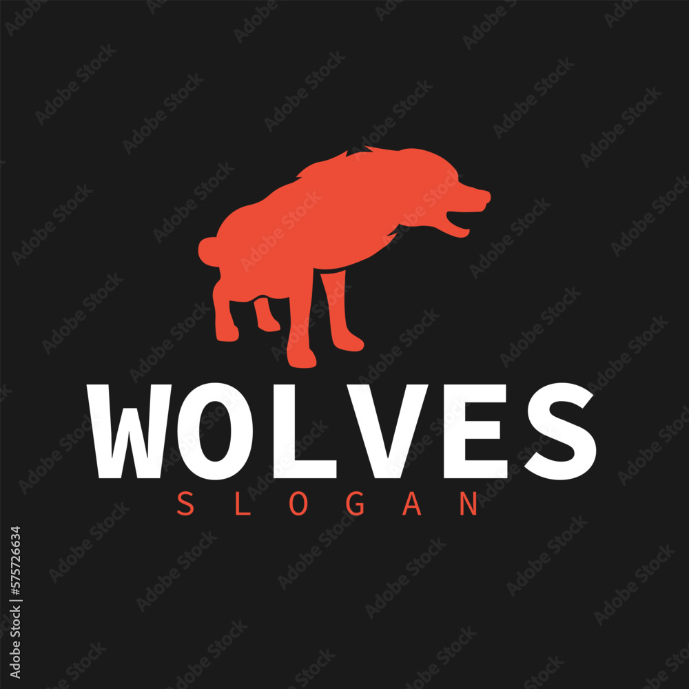 Wolf silhouette logo concept. Howling predator sign. Vector ...