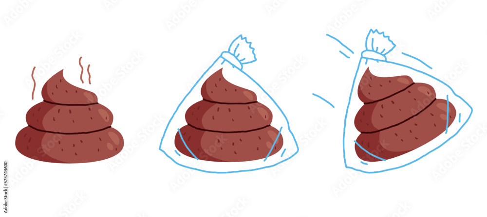 Cute poop excrement shit emoticon poo emoji set. Graphic design vector ...