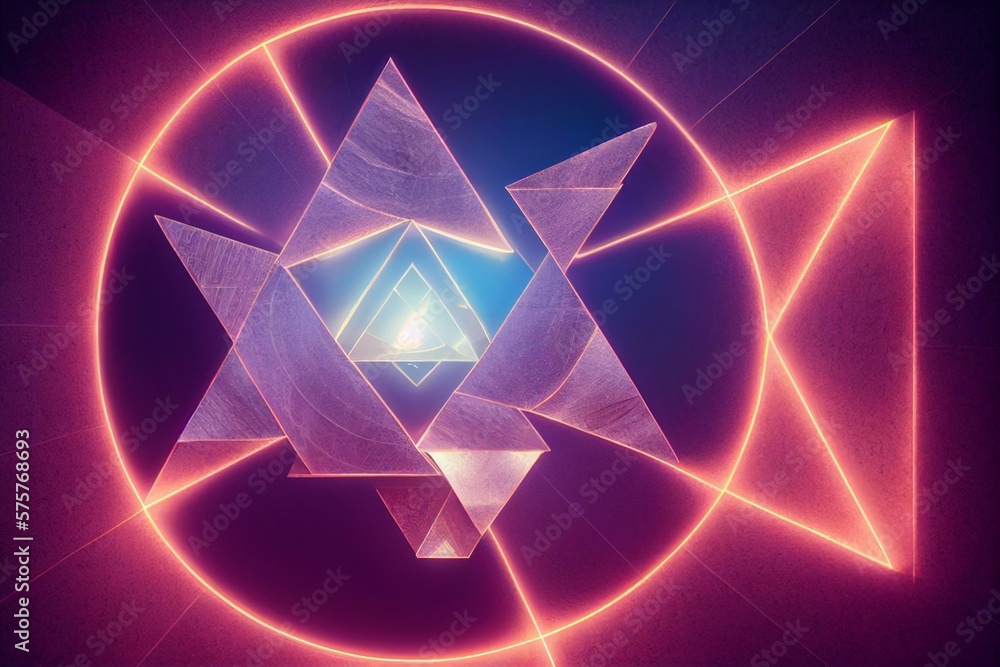 All seeing eye in sacred geometry triangle, masonry and illuminati ...