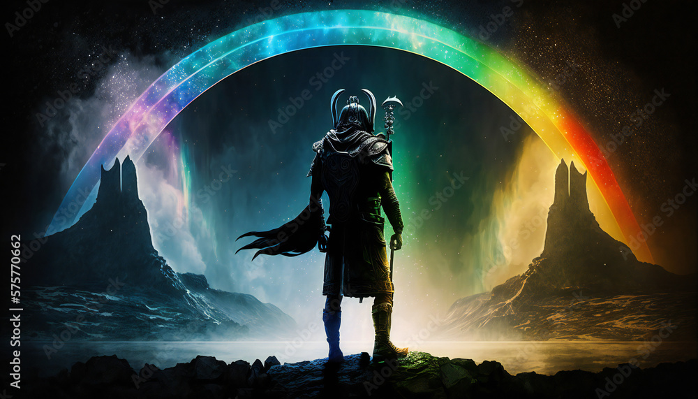 Heimdall the watchman of the gods - Mythologies - Generative AI Stock ...