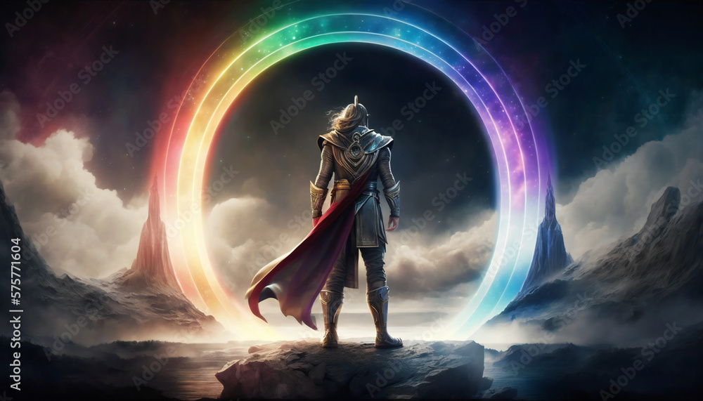 Heimdall the watchman of the gods, standing guard over Bifrost, the ...
