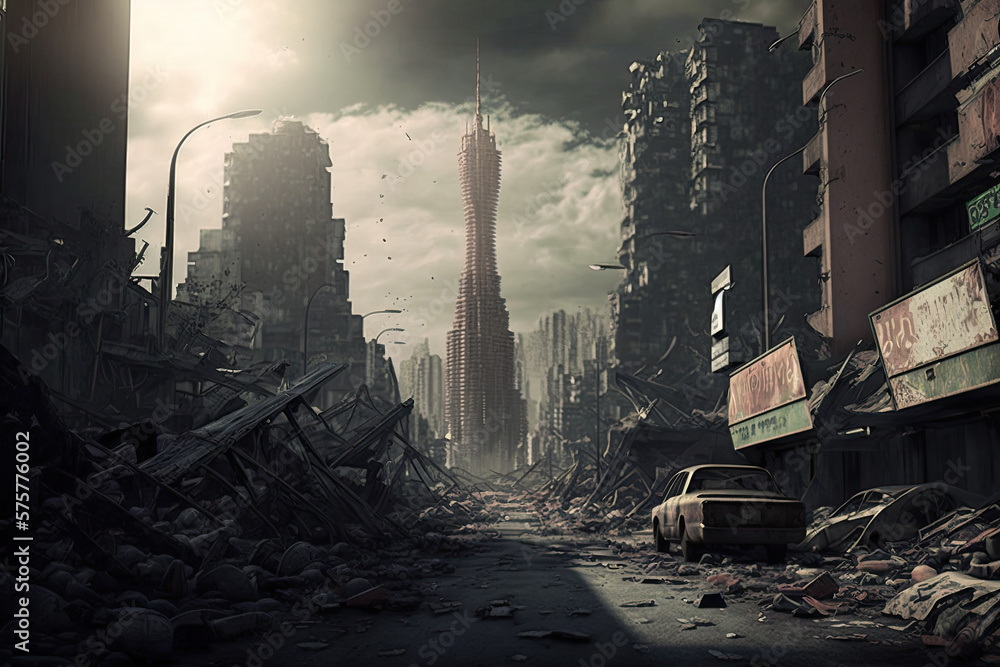 Apocalypse Tokyo End of World Nuclear Explosion Imagination made with ...