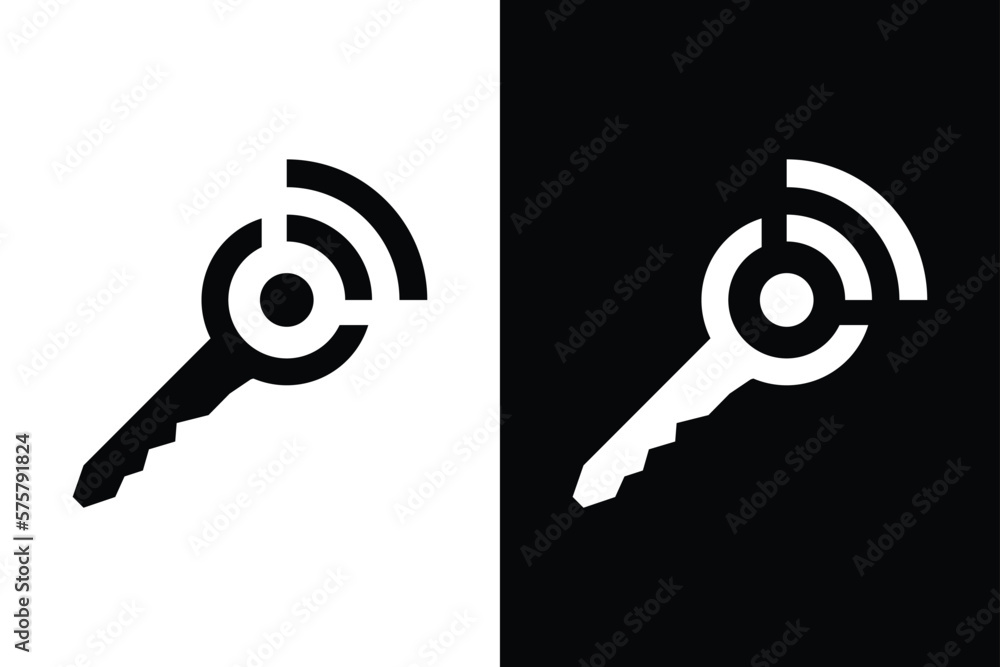 Signal with a key on black and white background. Very suitable for ...