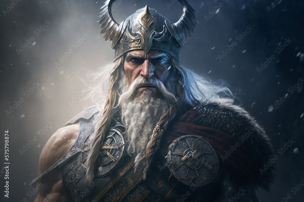 Odin (Wotan) the all-father, the ruler of the Aesir - god of knowledge ...