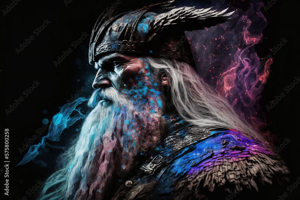 Odin (Wotan) the all-father, the ruler of the Aesir - god of knowledge ...