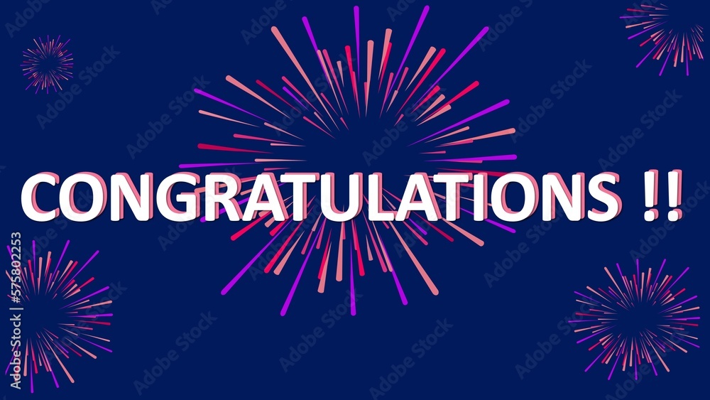 Congratulations Slide Background for PowerPoint Stock Illustration | Adobe Stock