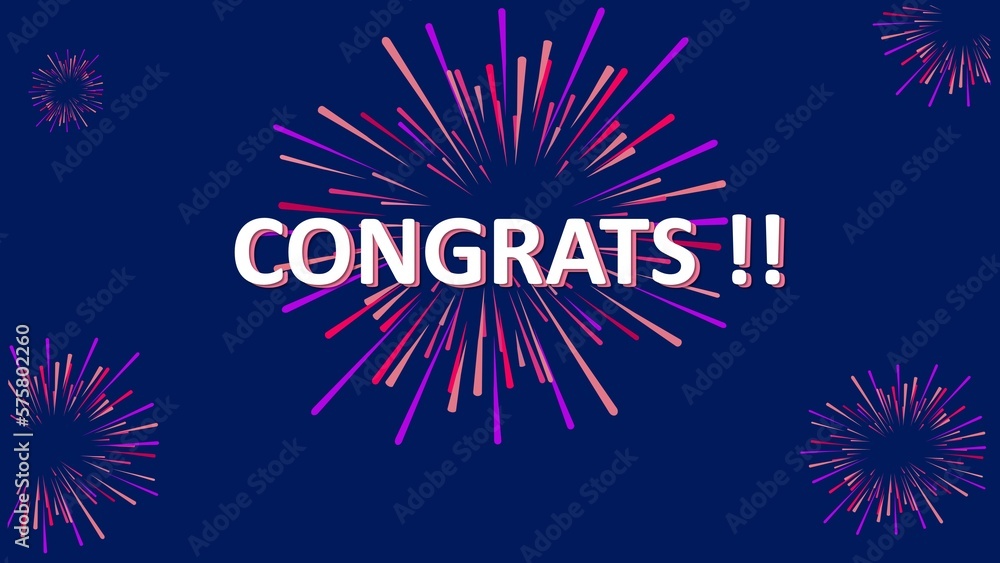 Congrats Slide Background for PowerPoint Stock Illustration | Adobe Stock