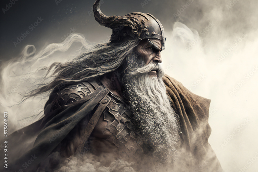 Odin (Wotan) the all-father, the ruler of the Aesir - god of knowledge ...
