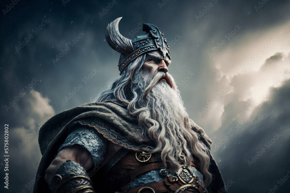 Odin (Wotan) the all-father, the ruler of the Aesir - god of knowledge ...