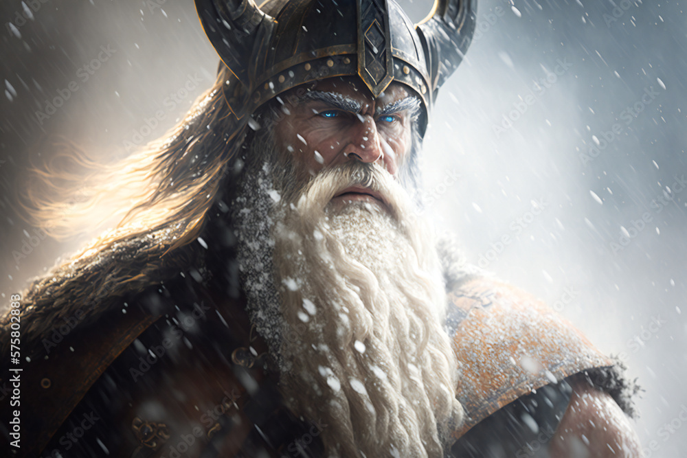 Odin (Wotan) the all-father, the ruler of the Aesir - god of knowledge ...
