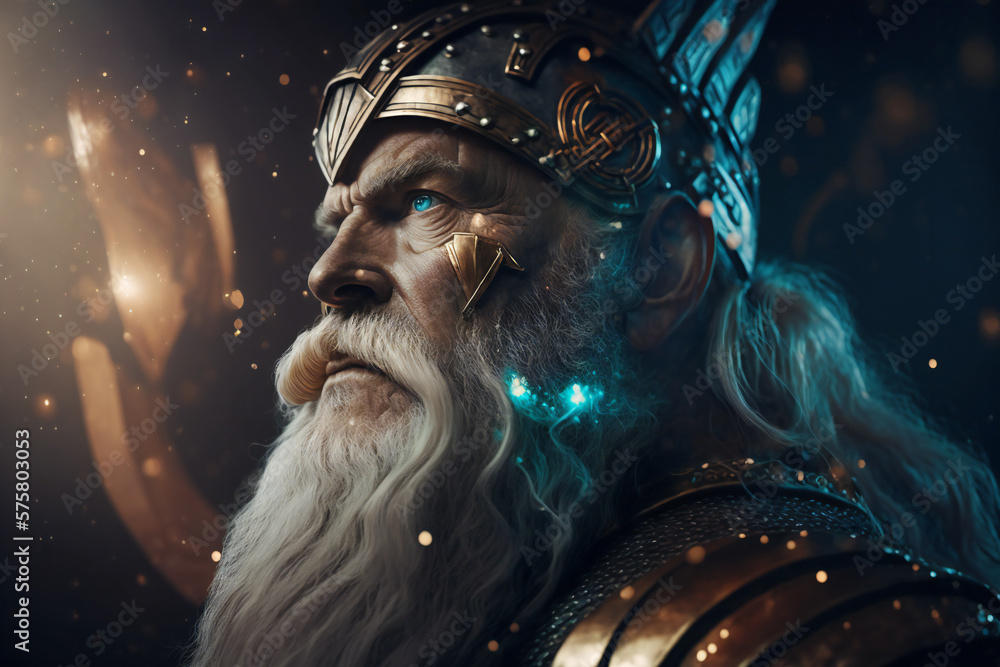 Odin (Wotan) the all-father, the ruler of the Aesir - god of knowledge ...