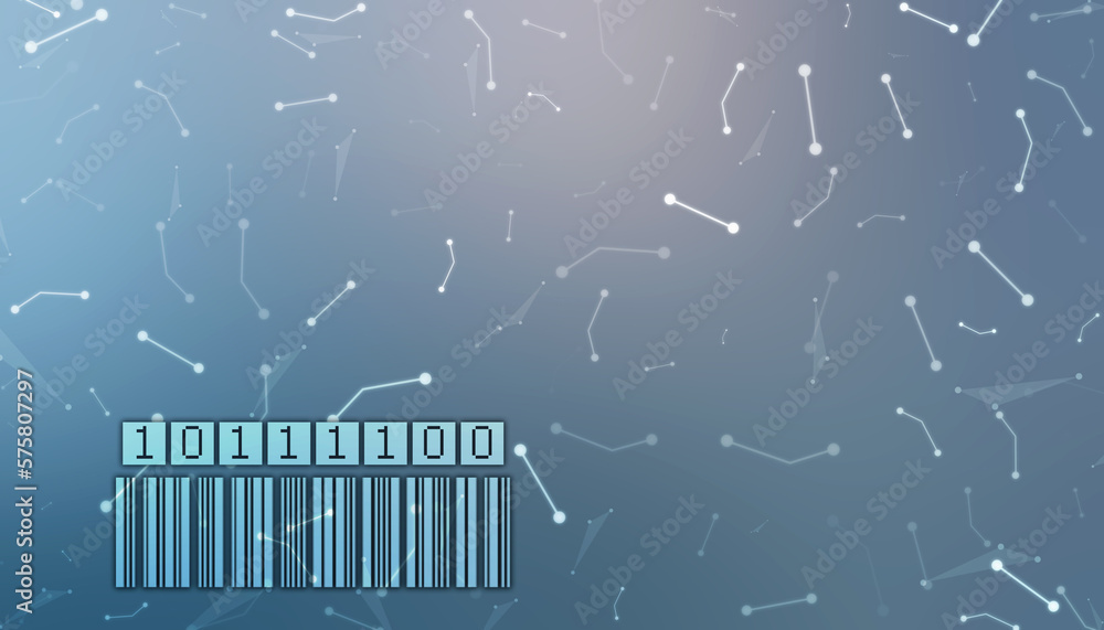 Binary Code Background, Digital Abstract technology background, flowing number one and zero text ...