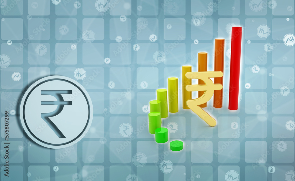 Indian rupee background, Stock market background with Indian rupee ...