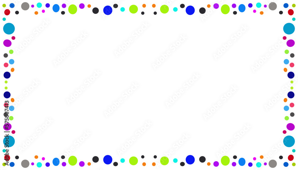 Colorful balls abstract illustration background frame border texture ...