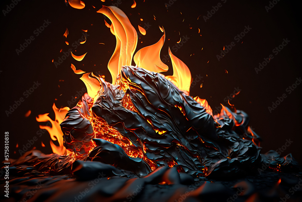 3d realistic fire background image Stock Illustration | Adobe Stock