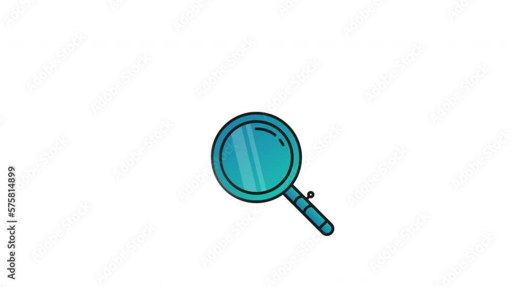 magnifying glass animation isolated on white background suitable for ...