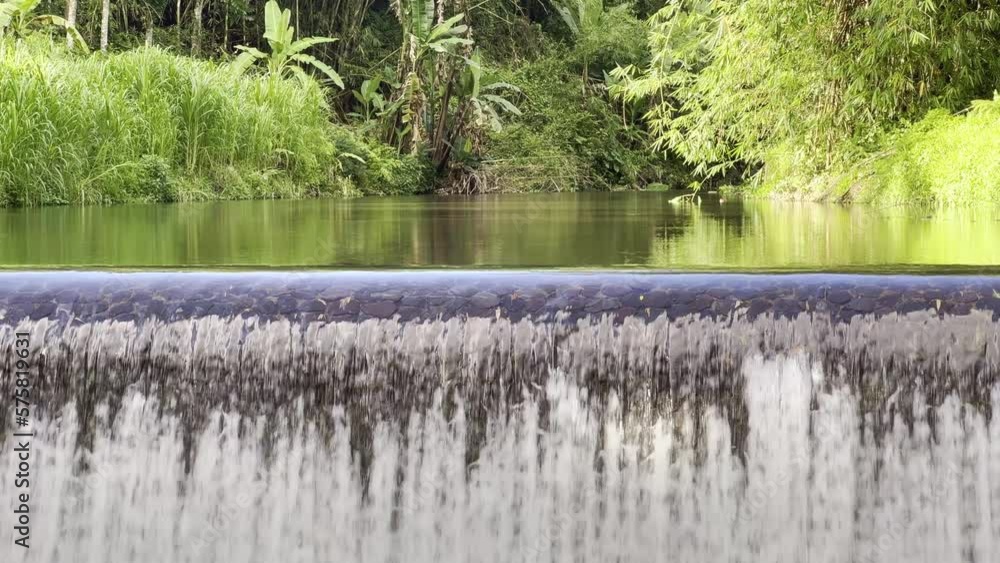 Small dam used for agricultural purpose by farmers, crops watering ...