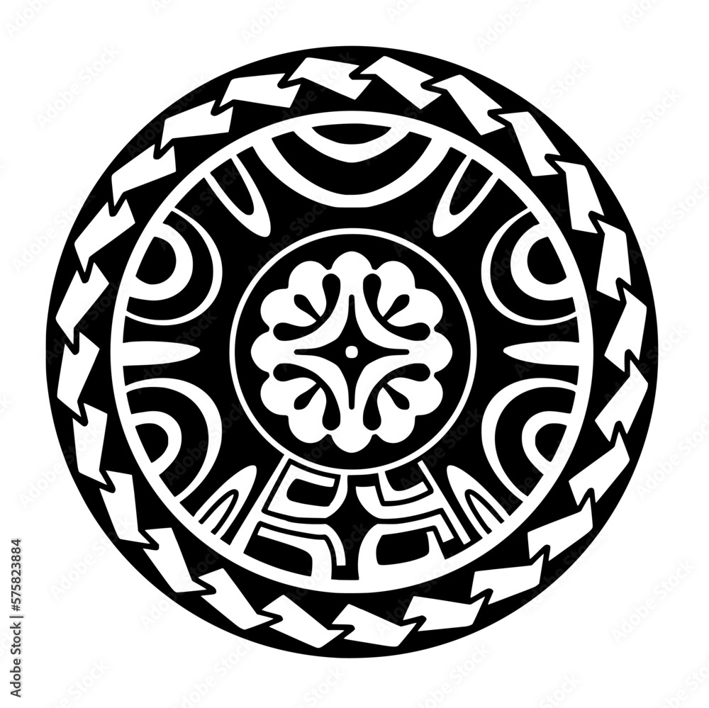 Polynesian circle tattoo design. Aboriginal samoan. Vector illustration ...