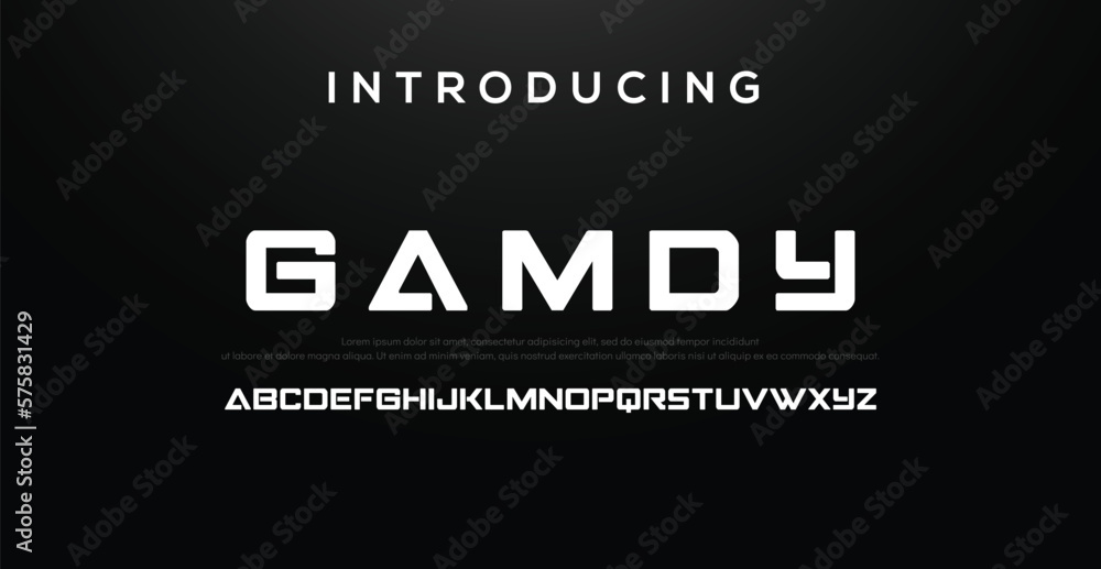 Futuristic font alphabet letters. Future logo typography. Creative ...