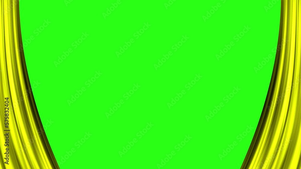 Yellow Curtains Opening and Closing Transition on Green Screen - Yellow ...
