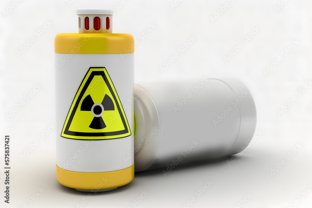 ภาพประกอบสต็อก Atomic Nuclear fuel battery on white isolated background ...