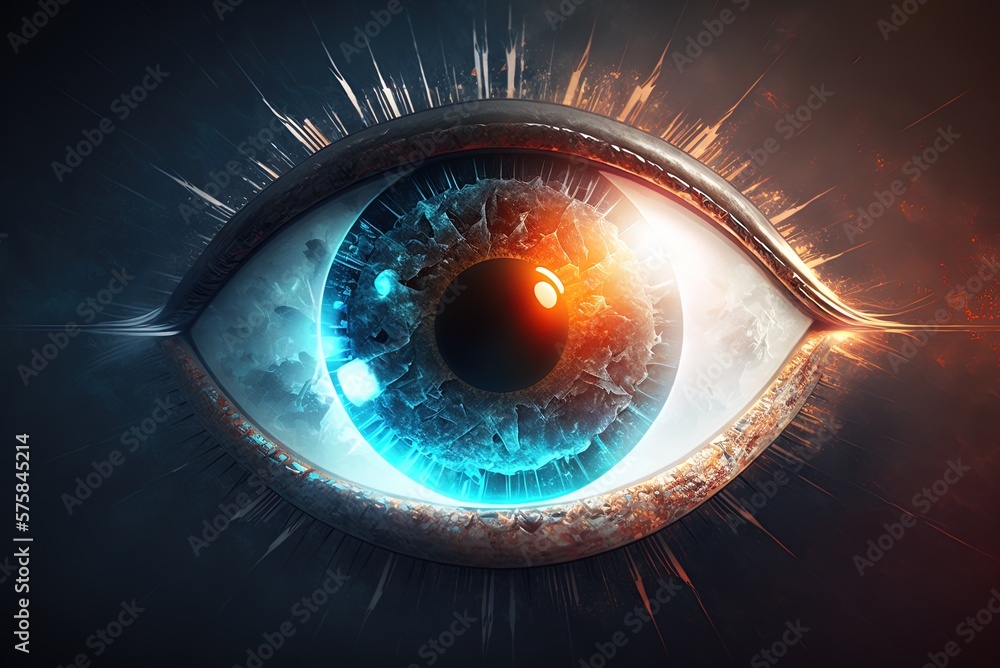 Pupil that looks like it was shot with a camera with some lens flare ...