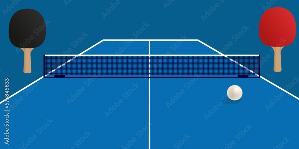Template for poster, card, or ticket. Racket for table tennis and ball ...