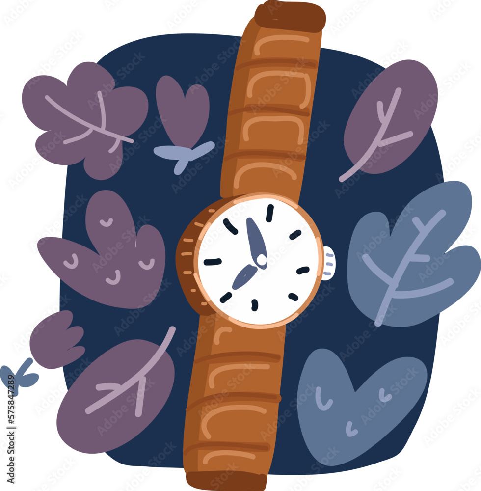 Cartoon vector illustration of Clock Business watch. Stock Vector ...