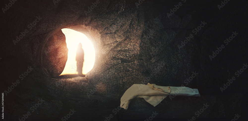 The Crucifixion and Resurrection of Jesus Christ and the Open Stone ...