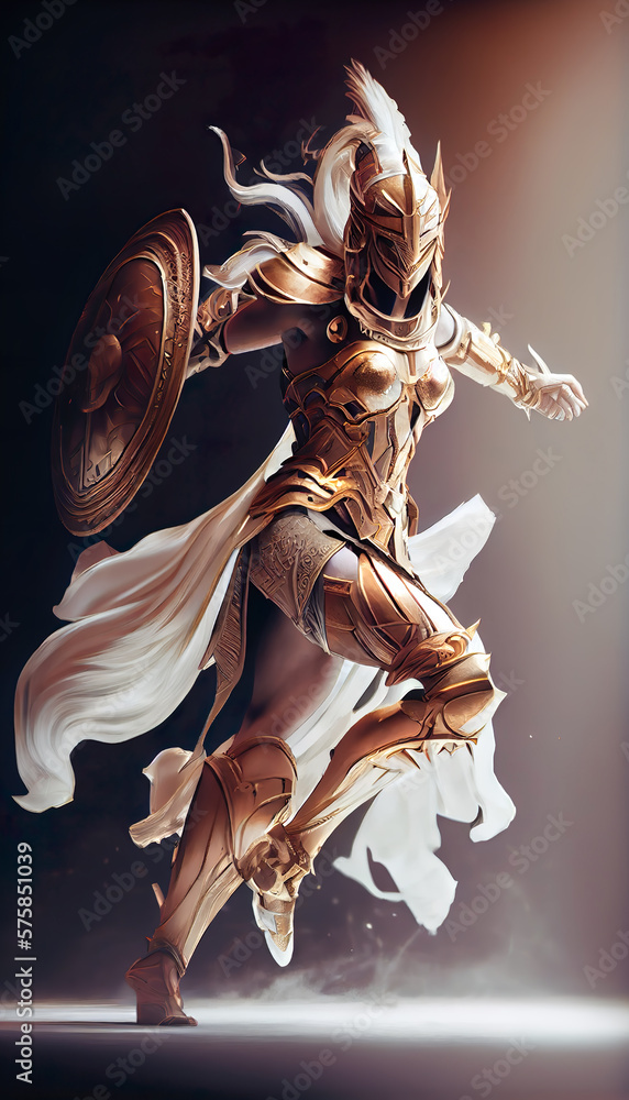 illustration of Athena. Ancient Greek God, Athena goddess of battle ...