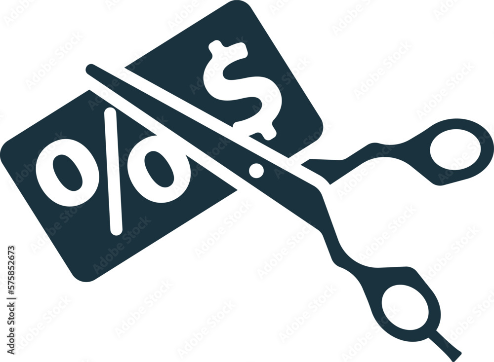 Tax exemption icon. Monochrome simple sign from common tax collection ...