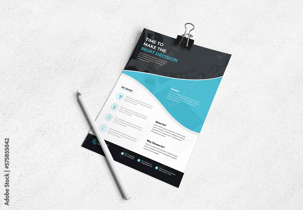 Flyer Design Layout Stock Template | Adobe Stock