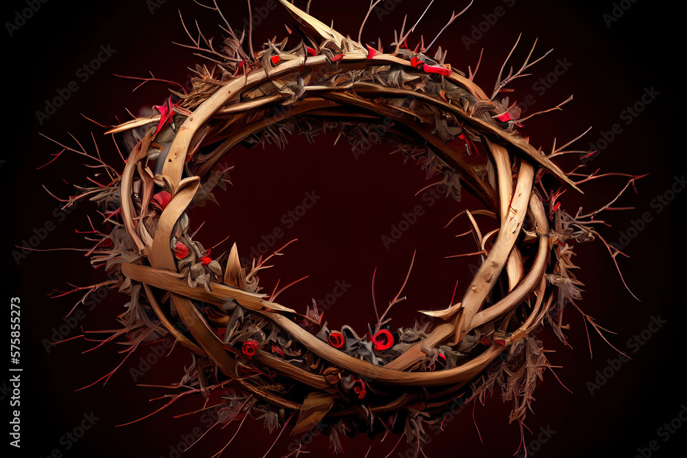 Original Crown of thorns of jesus christ, realistic. Generative Ai ...
