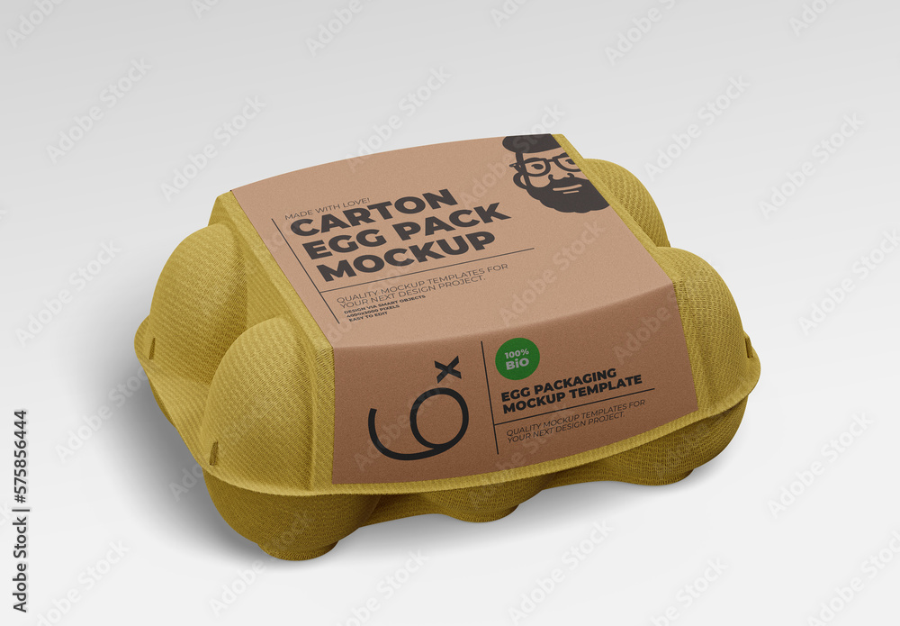 Egg Pack Mockup Stock Template | Adobe Stock