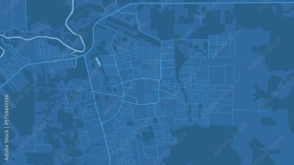 Vetor de Detailed vector map poster of Belmopan city, linear print map ...