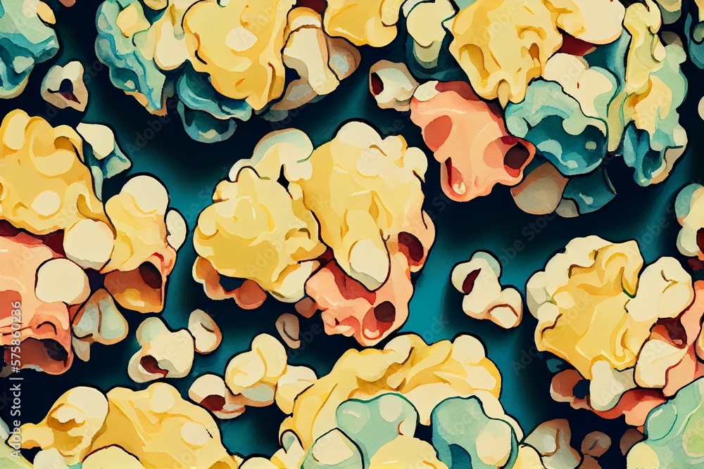background patterns of a popcorn, background, wallpapers, watercolor ...