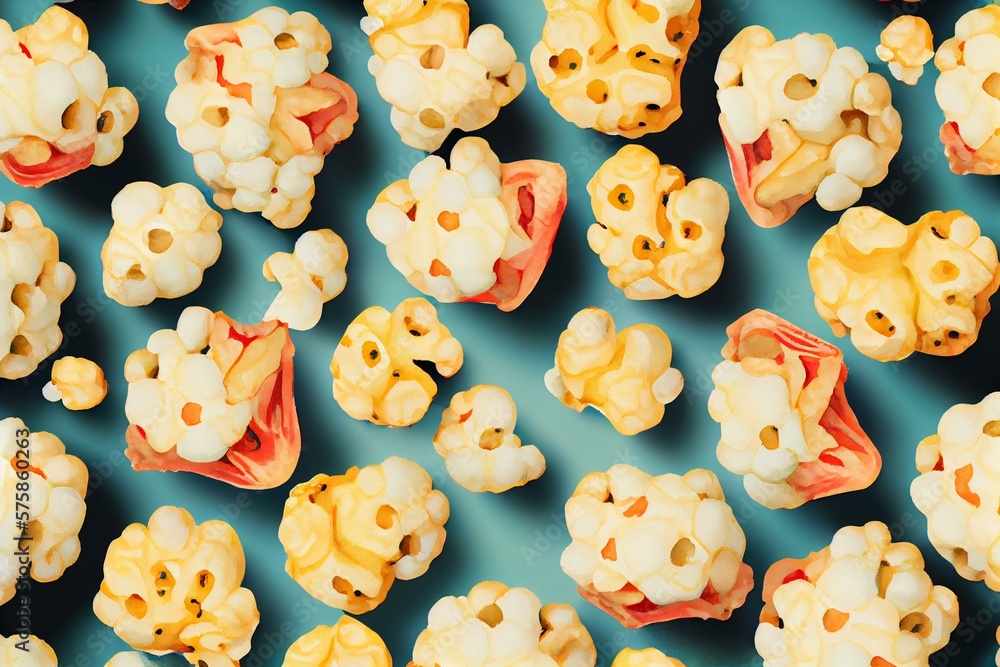 background patterns of a popcorn, background, wallpapers, watercolor ...