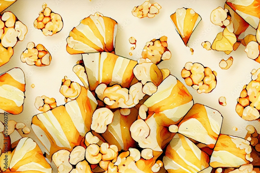 background patterns of a popcorn, background, wallpapers, watercolor ...